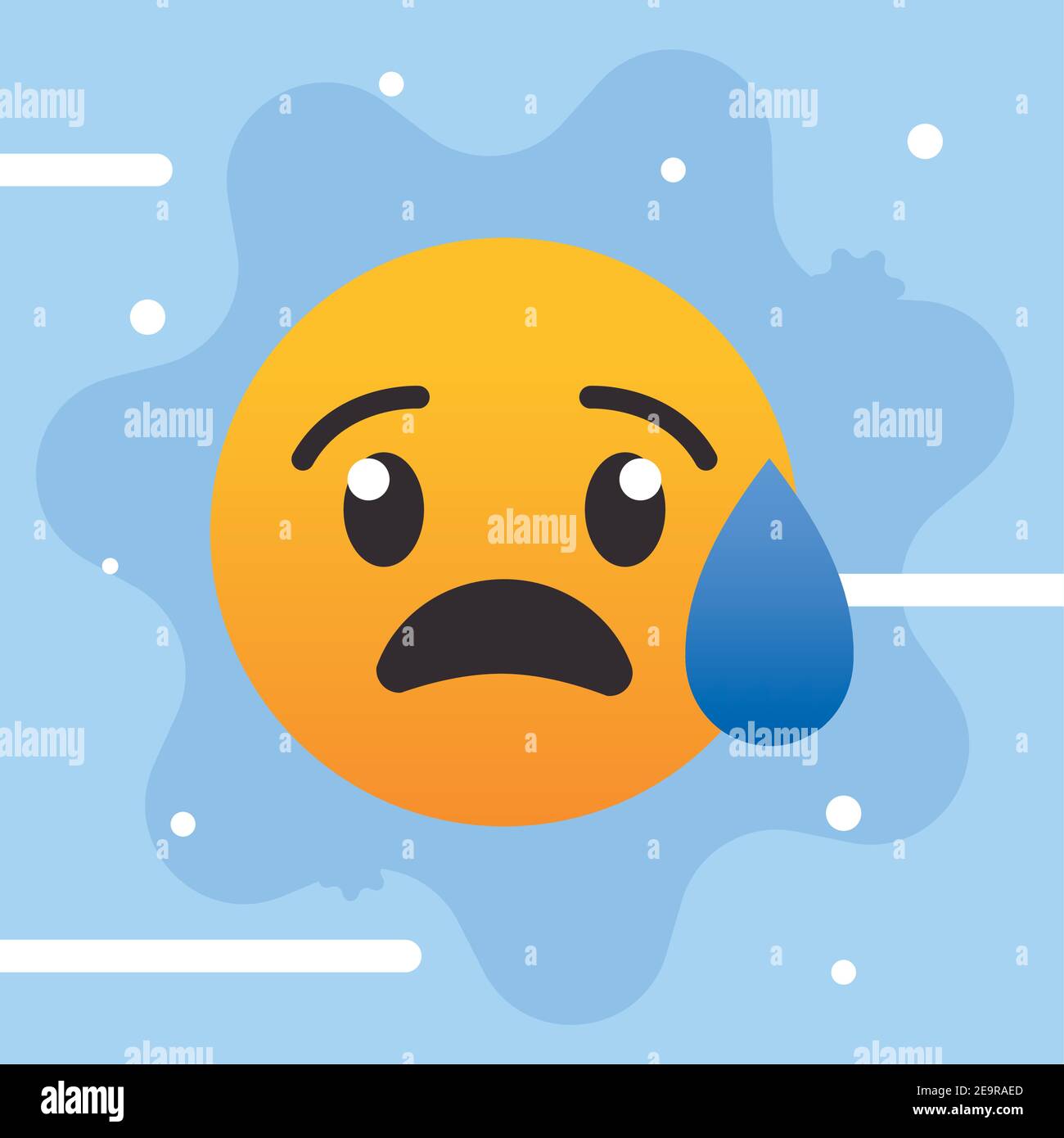 Traurig emoji Gesicht Design, Emoticon Cartoon Ausdruck und Social ...