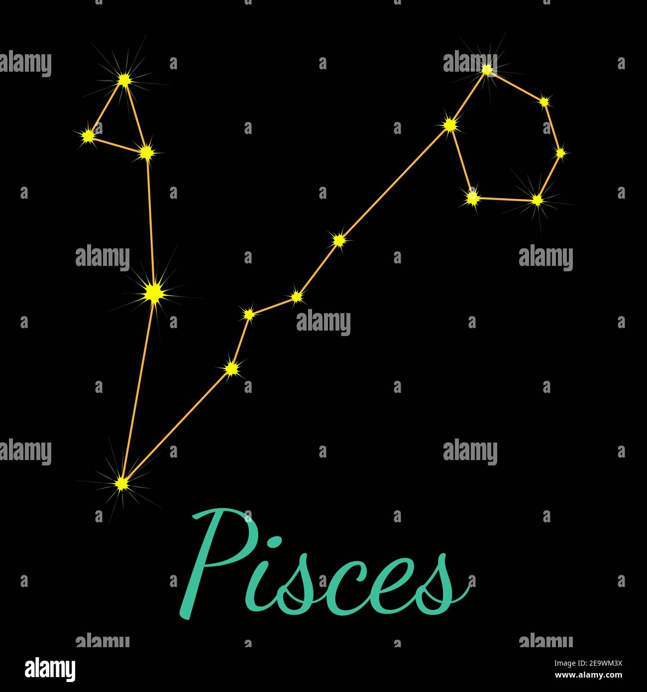Fische sternzeichen symbol Stock-Vektorgrafiken kaufen - Alamy