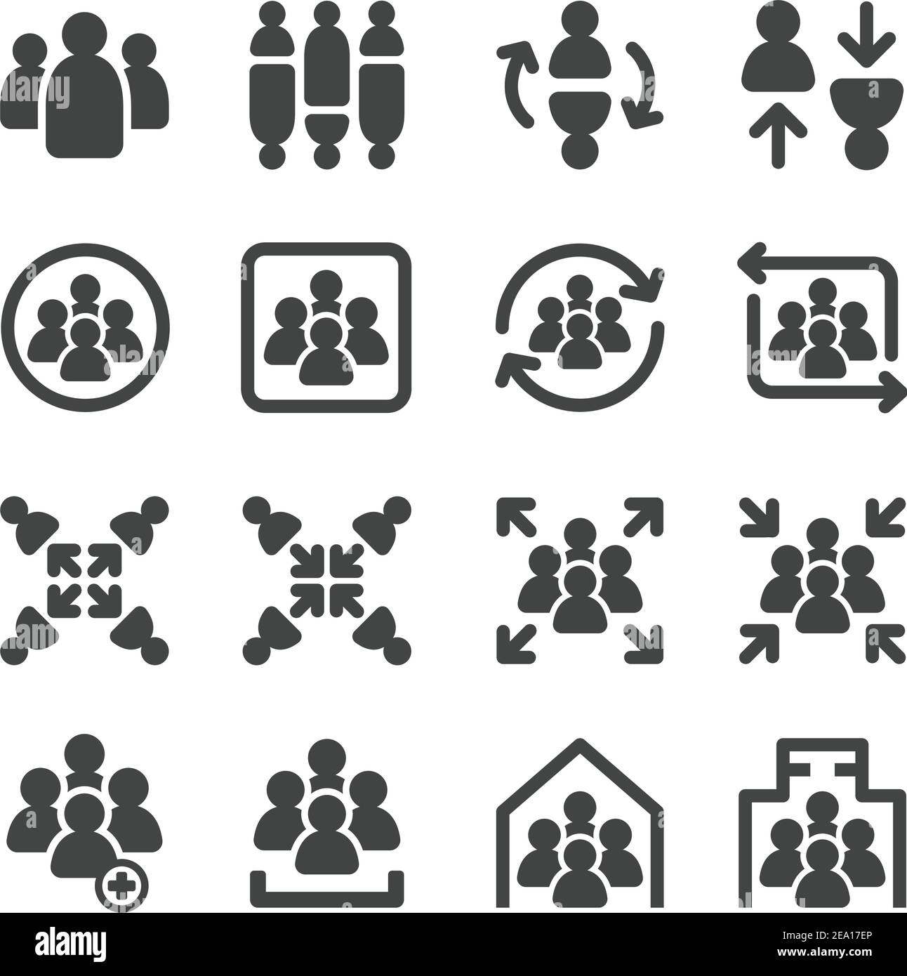 Teamwork meeting pictogram icon vector Stock-Vektorgrafiken kaufen - Alamy