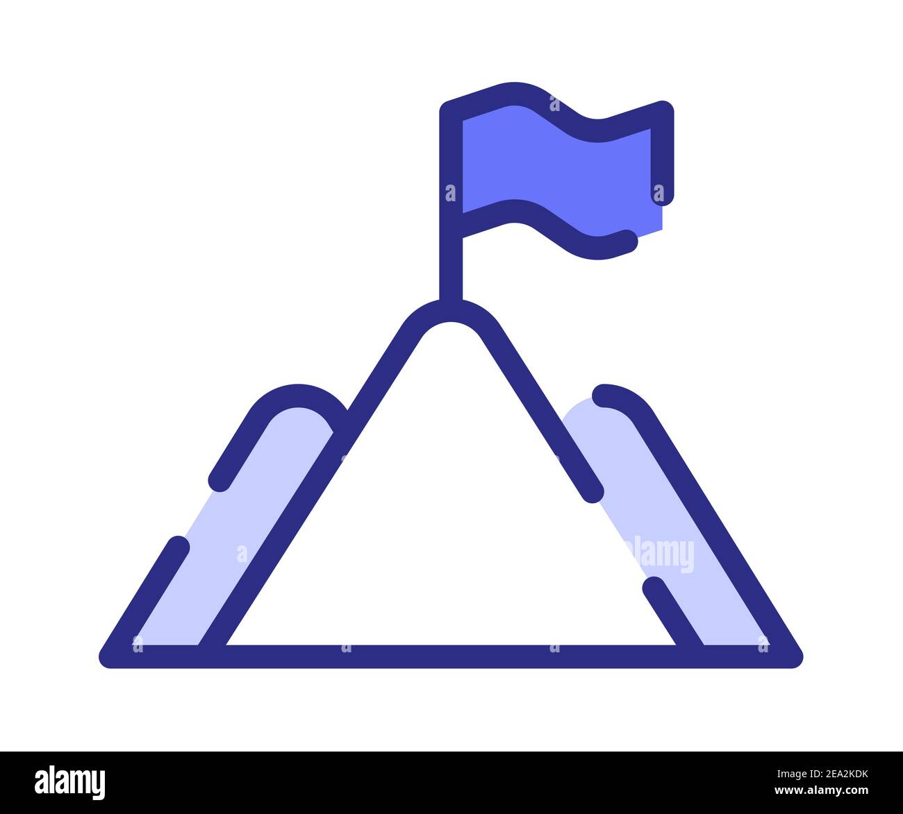 Mission Meilenstein Flag einzelnes isoliertes Symbol mit gestrichelter ...