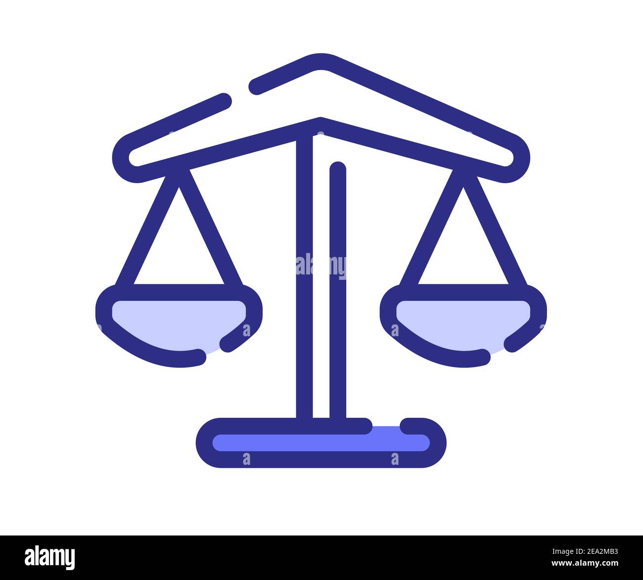 Recht Gerechtigkeit legal fair einzelnes isoliertes Symbol mit ...