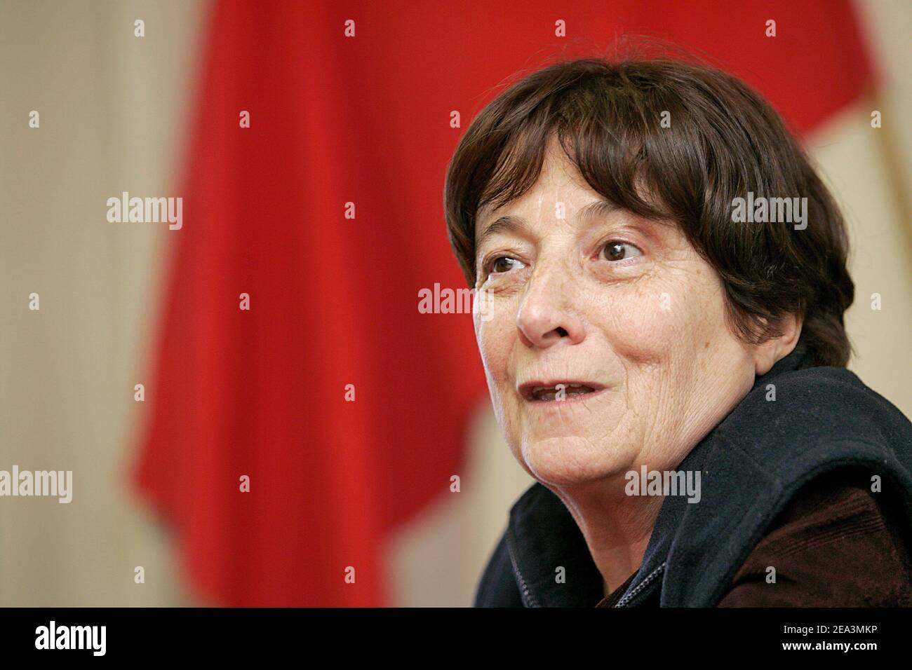 Die französische Ultralinken-Partei Lutte Ouvriere, Anführerin Arlette ...