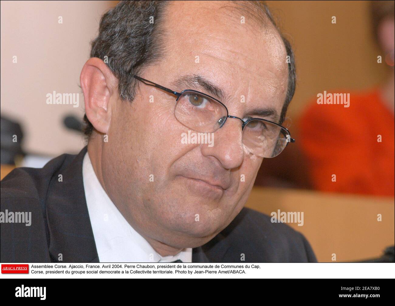 Assemblee Corse. Ajaccio, Frankreich. April 2004. Pierre Chaubon ...