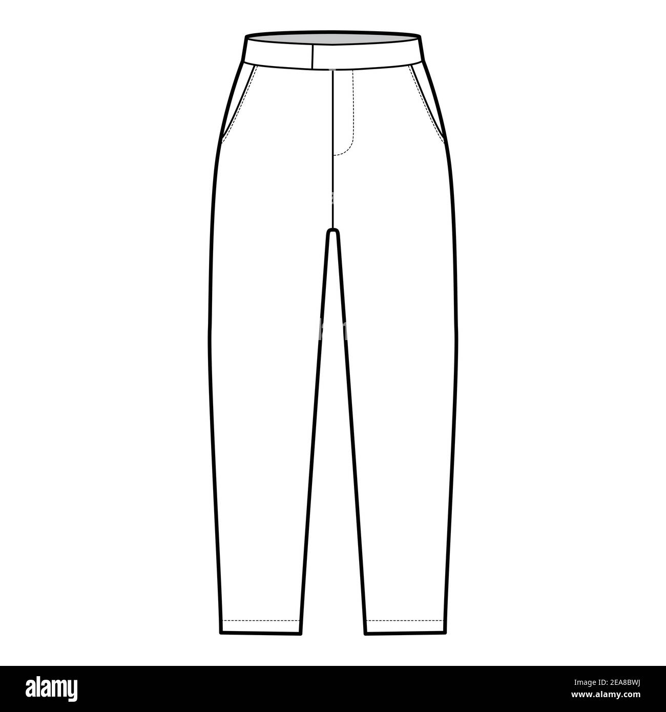 Hosen mit hoher taille Stock-Vektorgrafiken kaufen - Alamy