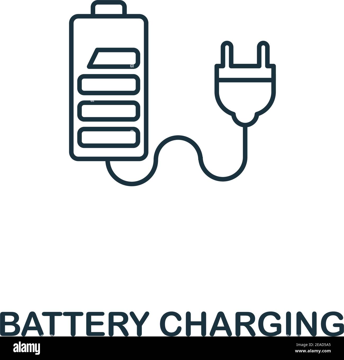 Symbolstil für Akkuladung. Hochwertiges Piktogramm-Design aus der Power ...