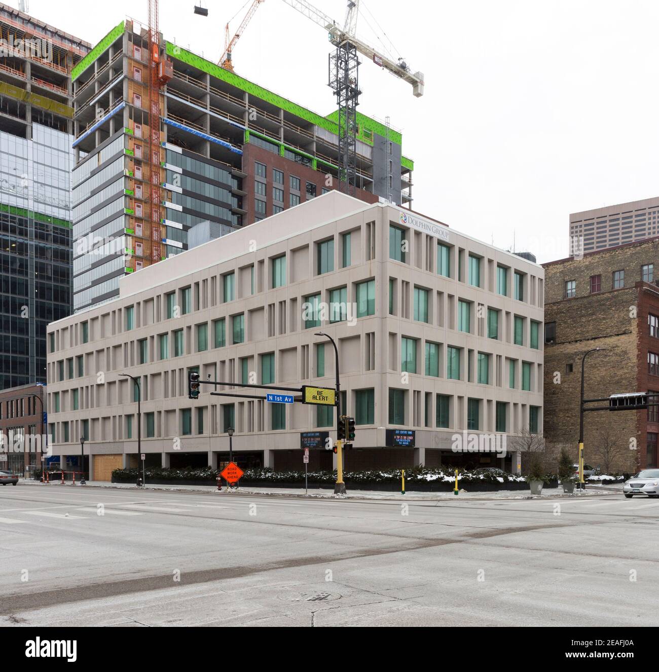 1969 - 1970 Betonfertigteile modernes Gebäude der Knutson Construction ...