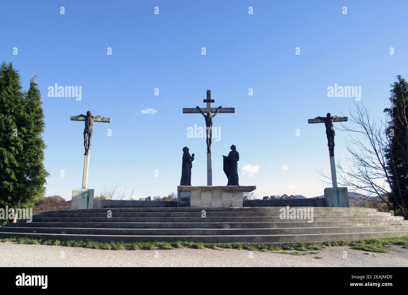 12th Stationen des Kreuzes, Jesus stirbt am Kreuz, Basilika Himmelfahrt der Jungfrau Maria in ...