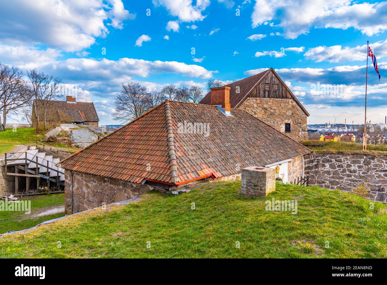 Kongsten Festung in der norwegischen Stadt Fredrikstad Stockfotografie ...