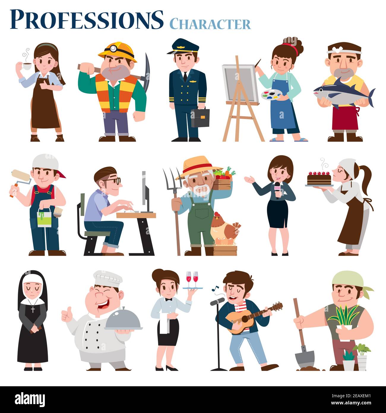Berufe cartoon -Fotos und -Bildmaterial in hoher Auflösung – Alamy