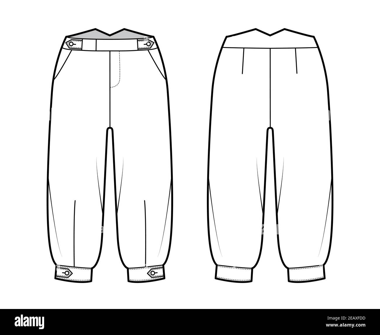 Hosen mit hoher taille Stock-Vektorgrafiken kaufen - Alamy