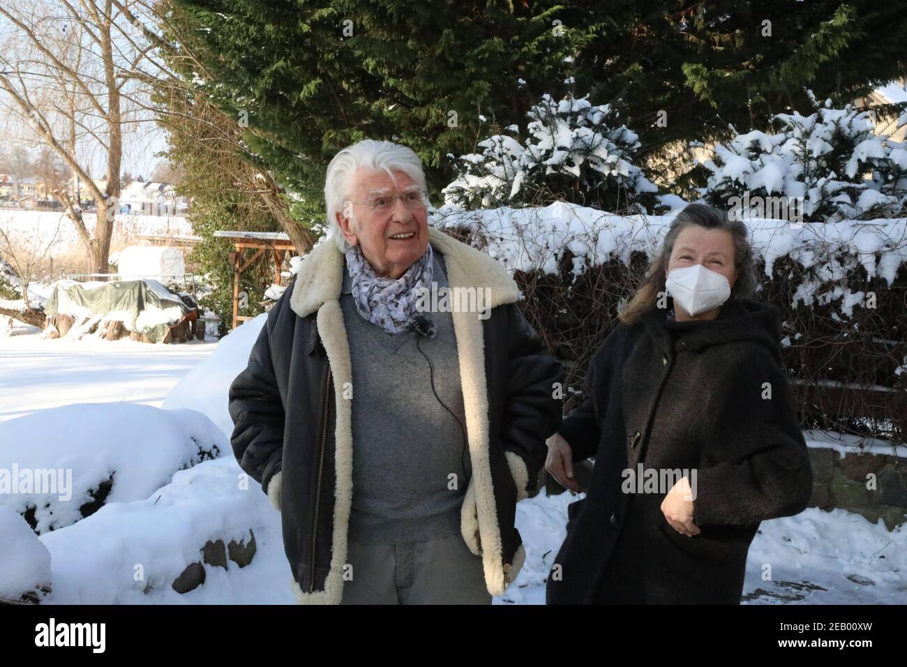 Schauspieler Heinz Behrens und Ehefrau Birgit bei der Aufzeichnung der ...