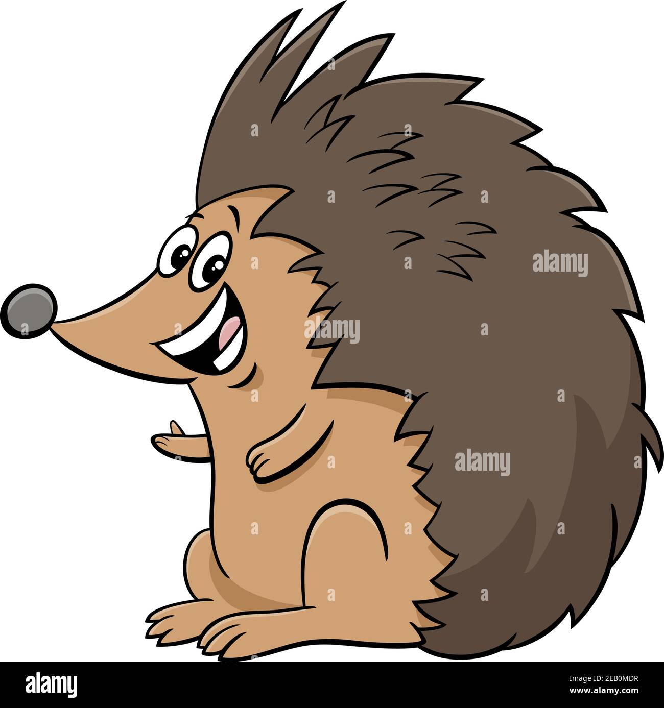 Funny hedgehog cartoon illustration -Fotos und -Bildmaterial in hoher ...