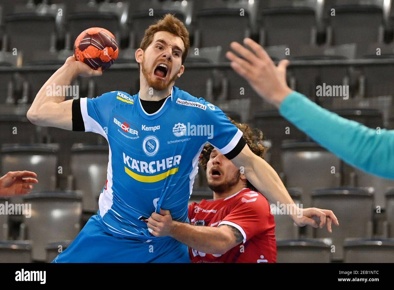 Stuttgart, Deutschland. Februar 2021, 11th. Handball: Bundesliga: TVB ...
