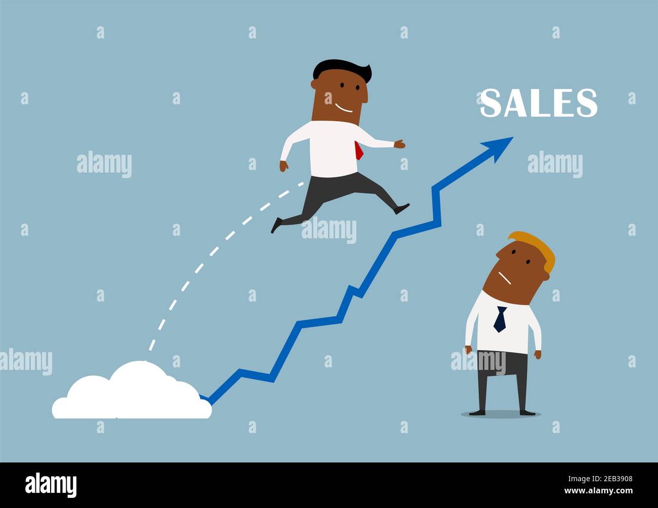 Business cartoon successful sales growth -Fotos und -Bildmaterial in ...