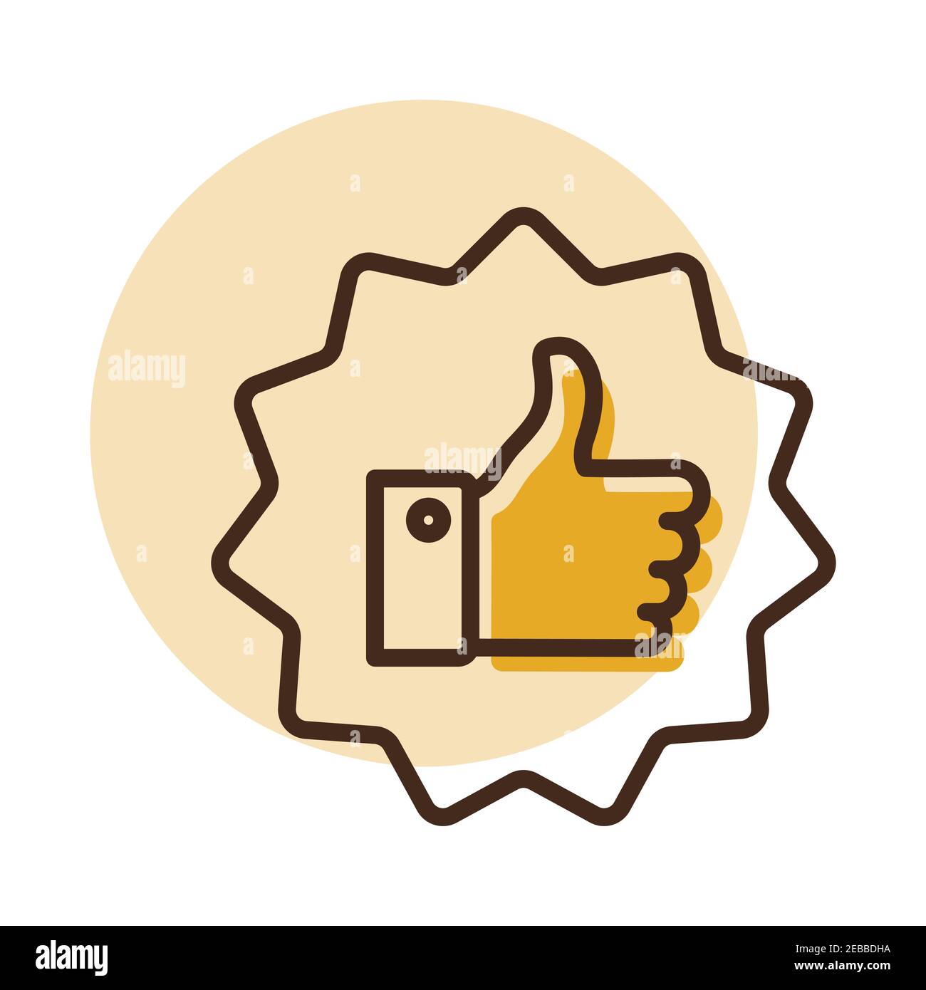 Symbol „Daumen hoch“. Vektor-like. E-Commerce-Zeichen. Graph Symbol für ...