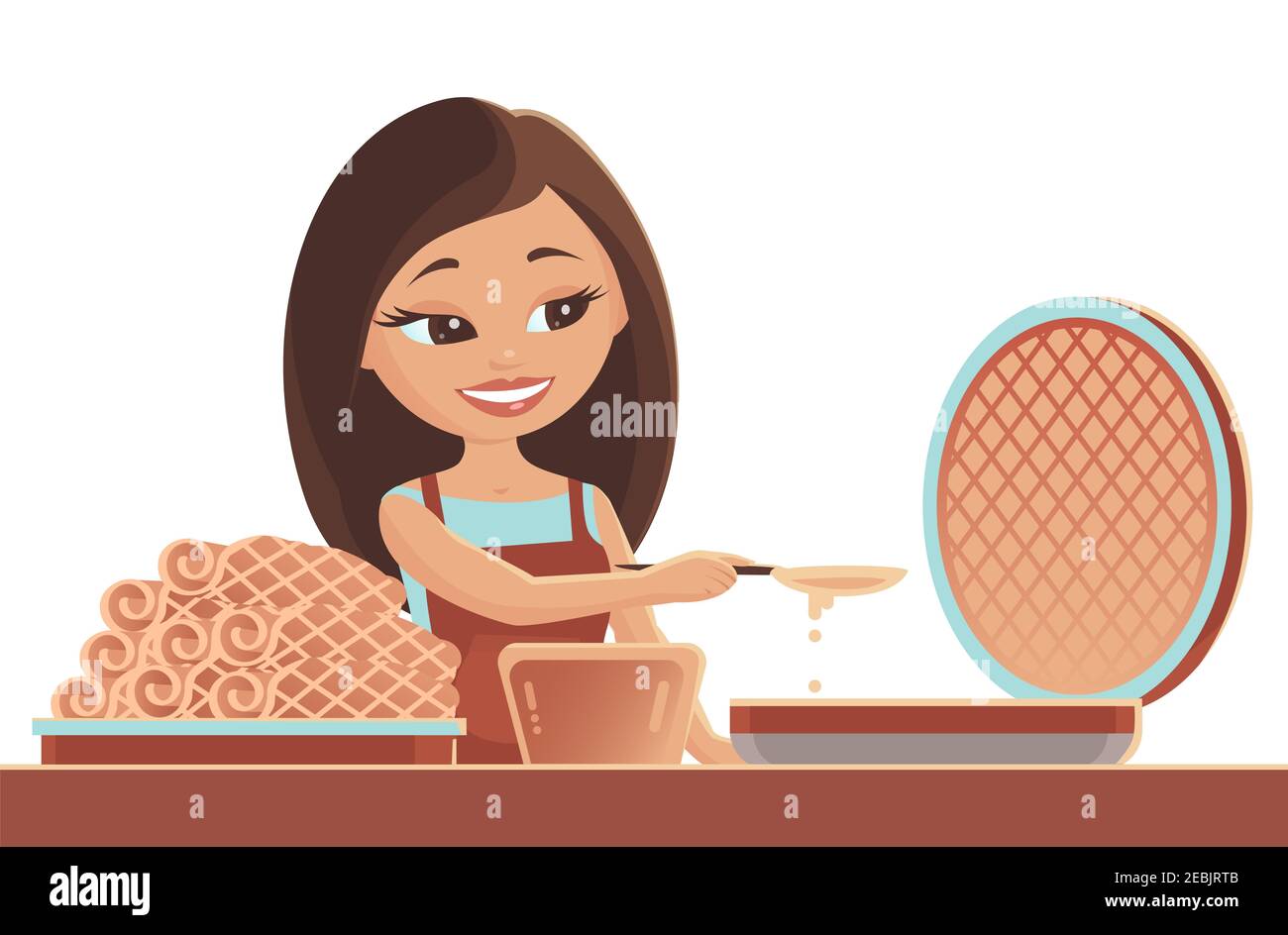 Waffeln cartoon -Fotos und -Bildmaterial in hoher Auflösung – Alamy
