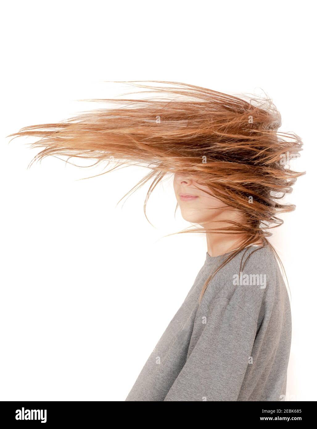Haare Wehen Im Wind