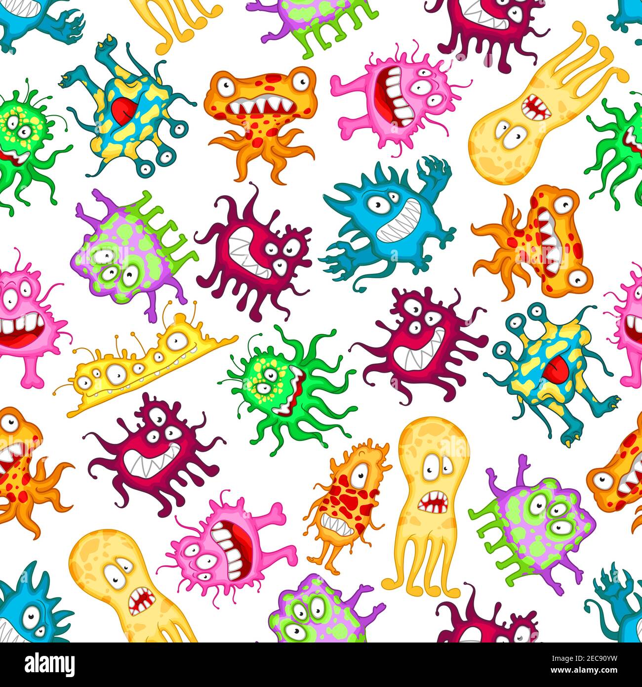 Bacteria happy face illustration Stock-Vektorgrafiken kaufen - Alamy