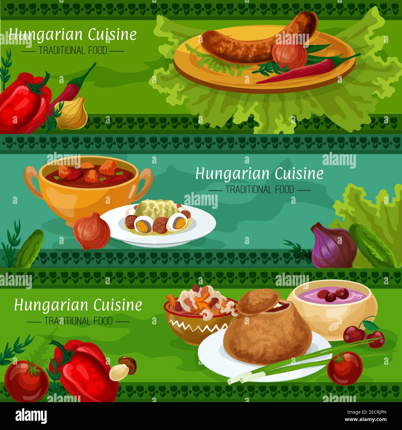 Ungarische wurst Stock-Vektorgrafiken kaufen - Alamy