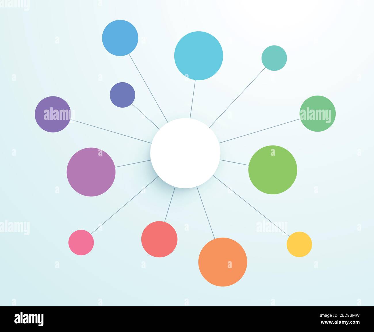 Abstrakte Vektor Flach Große Mind Map Infografik Stock-Vektorgrafik - Alamy