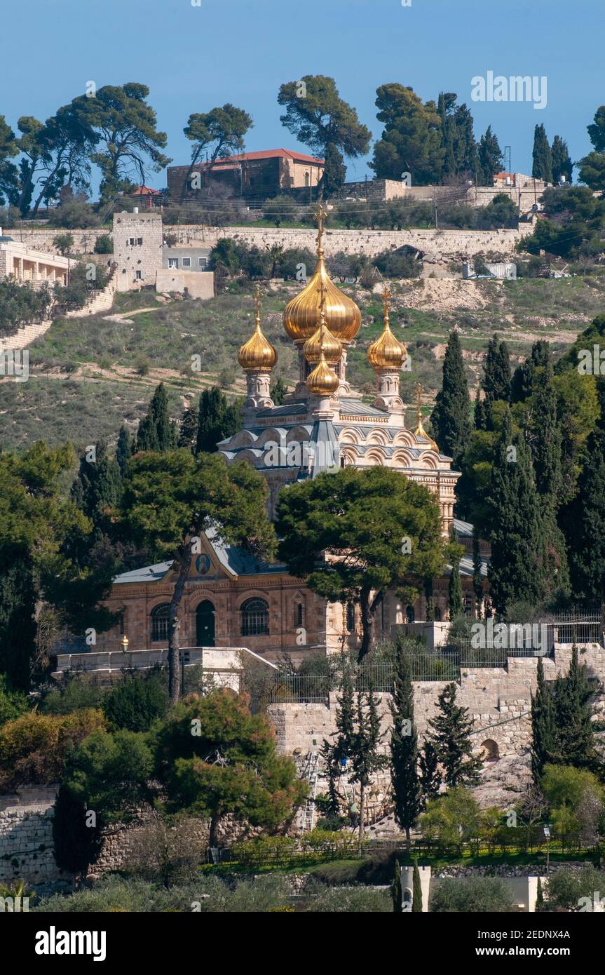 Kirche Maria Magdalena, Jerusalem, Israel. Beeindruckende, russisch ...