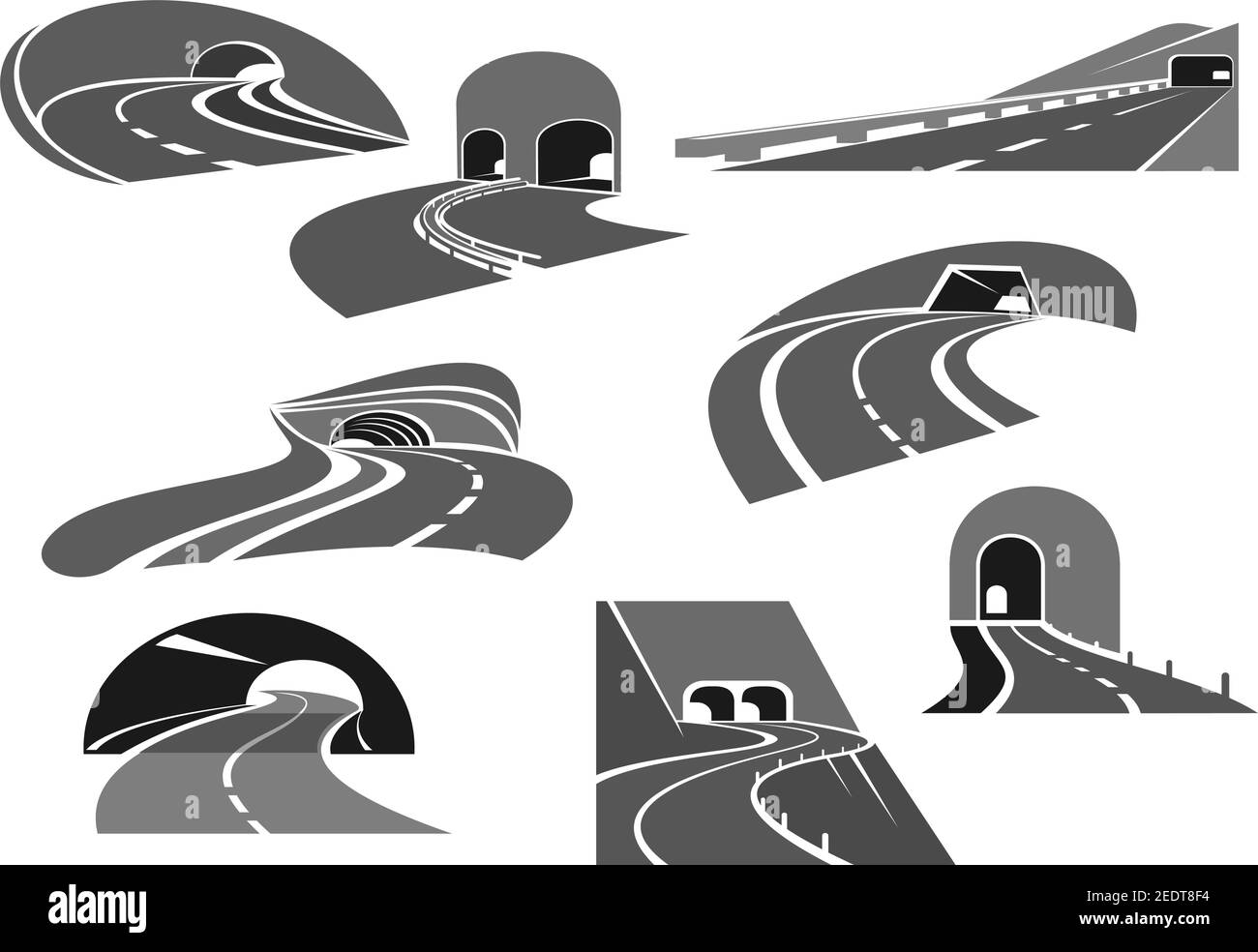 Tunnel silhouette Stock-Vektorgrafiken kaufen - Alamy