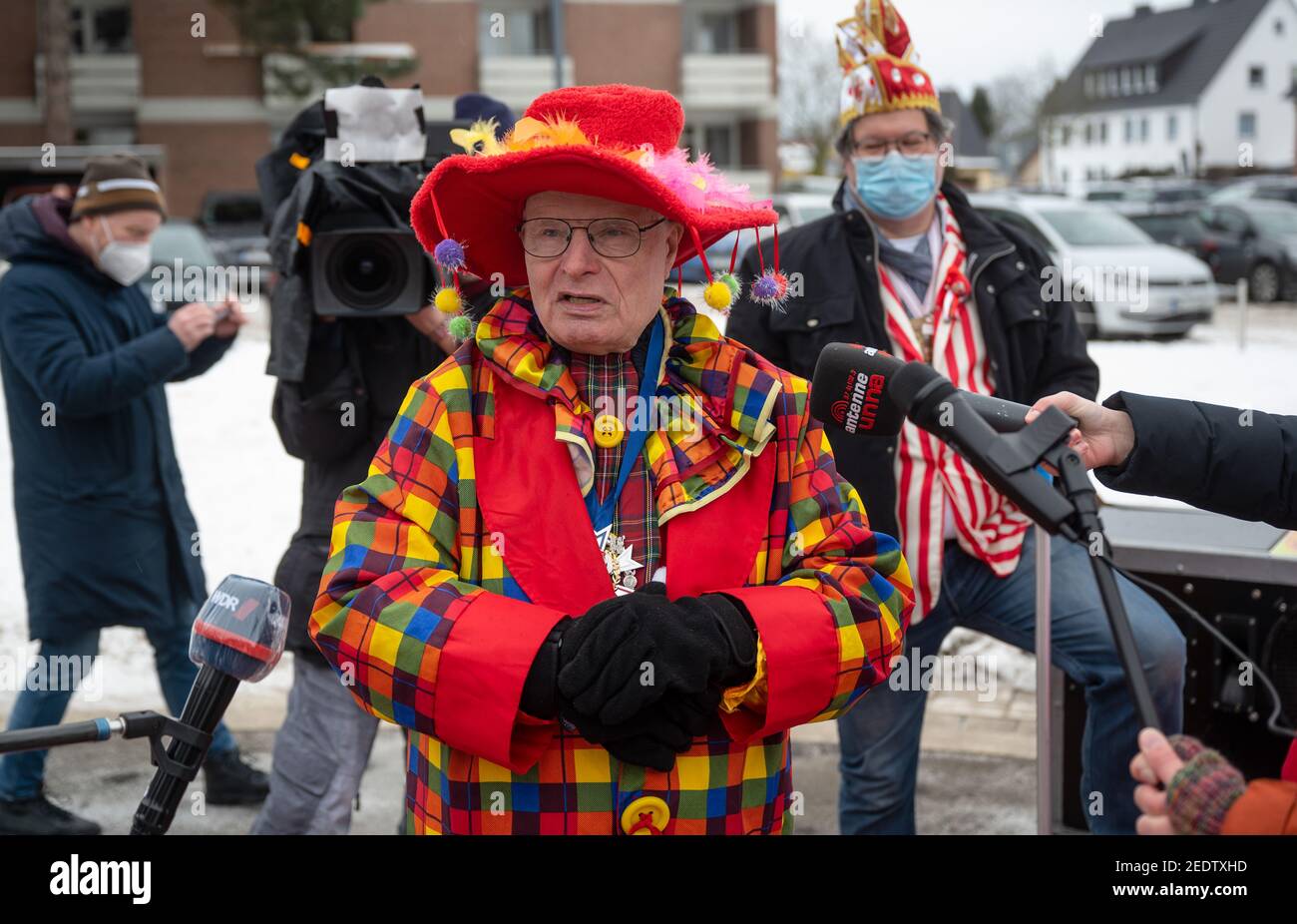 Unna, Deutschland. Februar 2021, 15th. Der Karnevalist Helmut Scherer ...