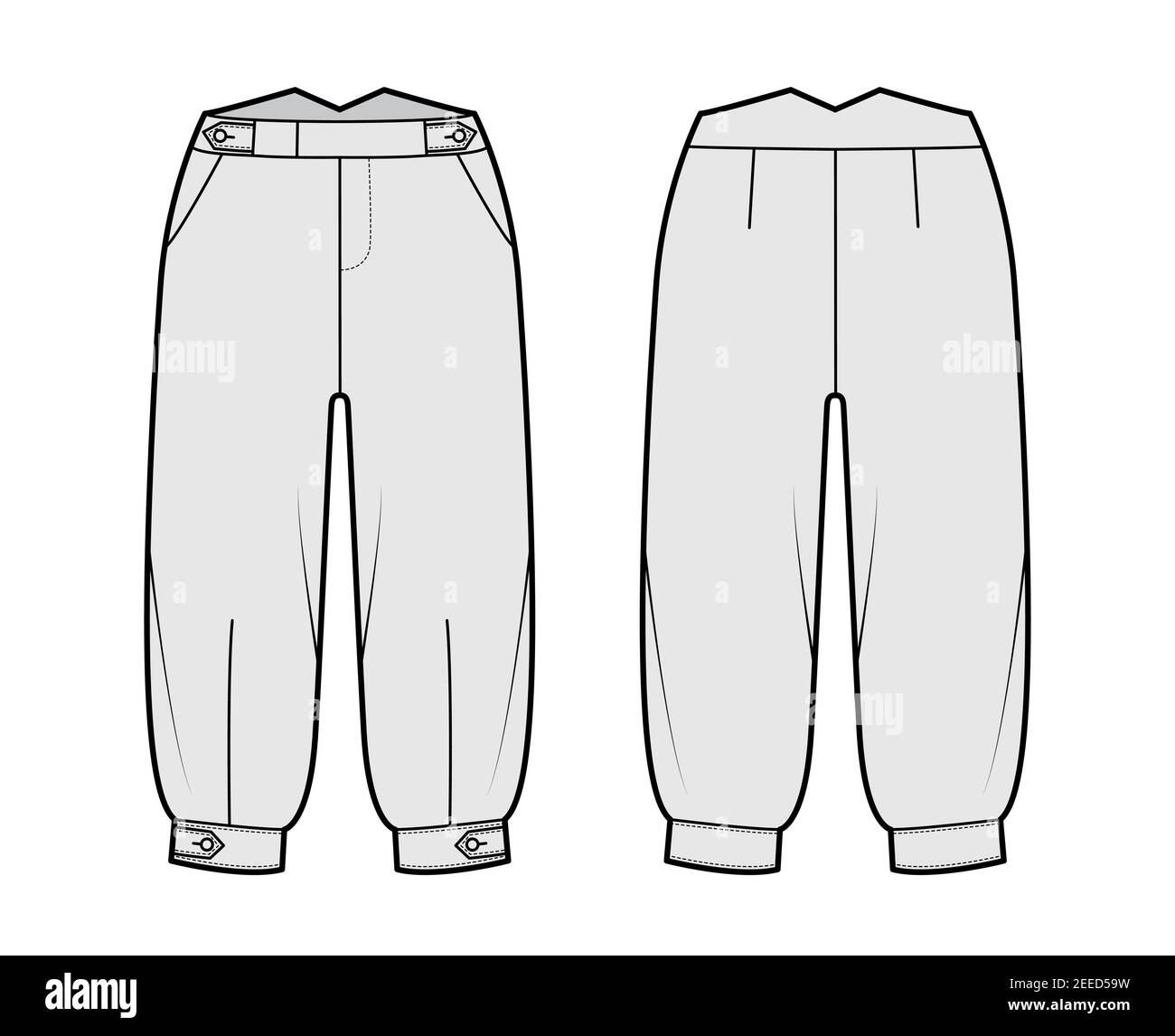 Hosen mit hoher taille Stock-Vektorgrafiken kaufen - Alamy