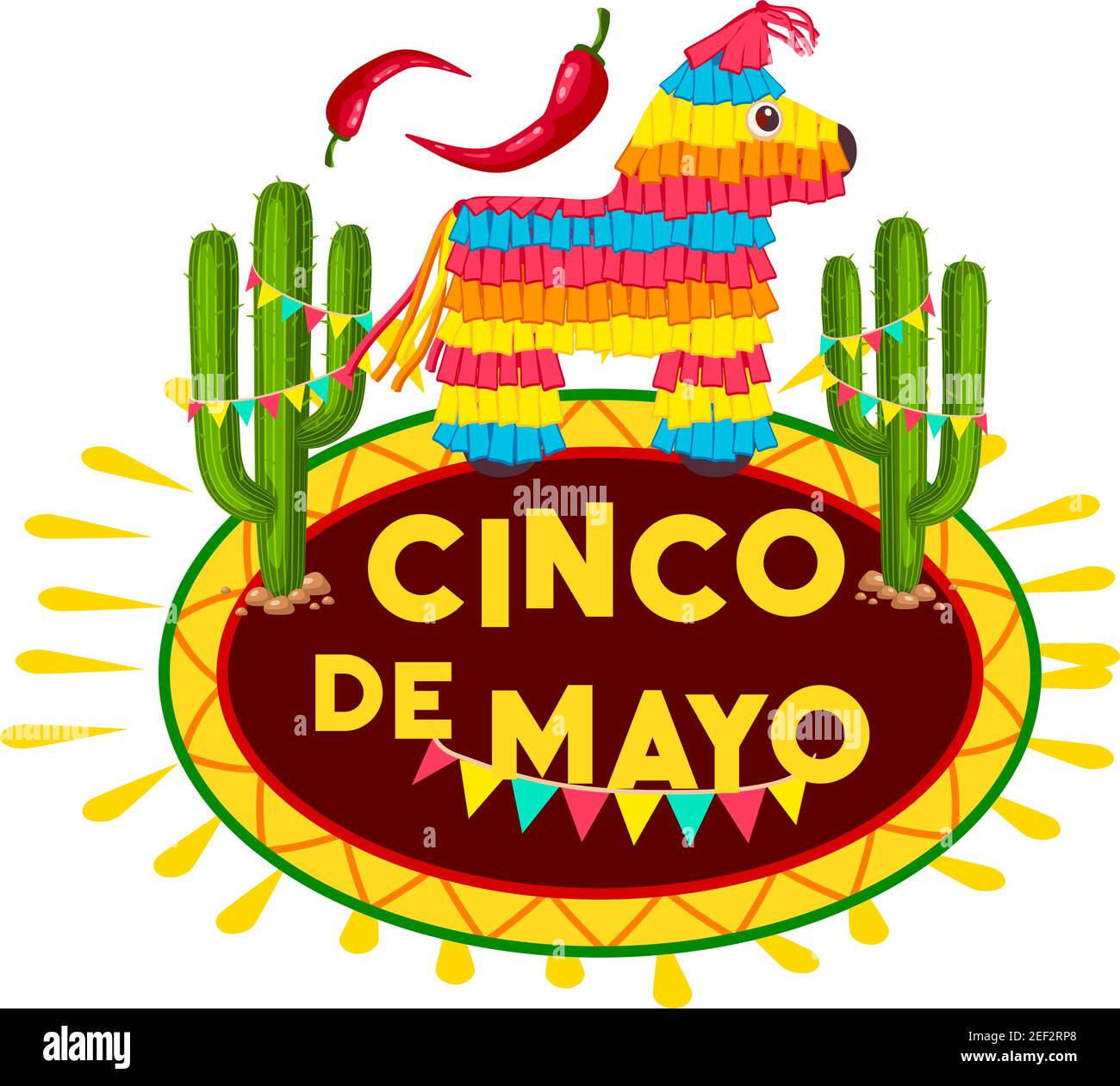 Cinco de Mayo Fiesta Party Pinata Symbol der mexikanischen Urlaub ...