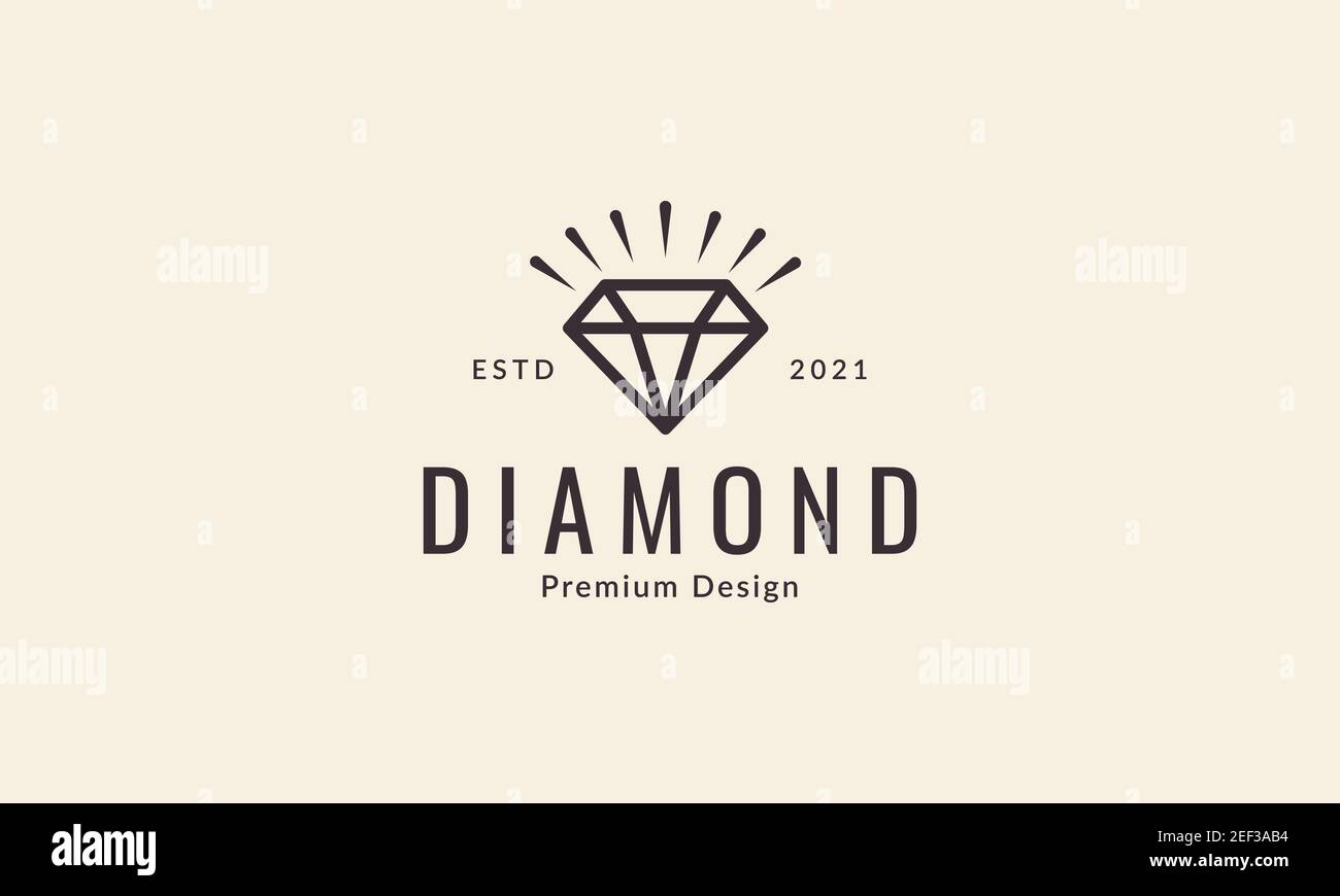 Linien Diamant Glanz Logo Design Vektor Symbol Symbol Illustration ...