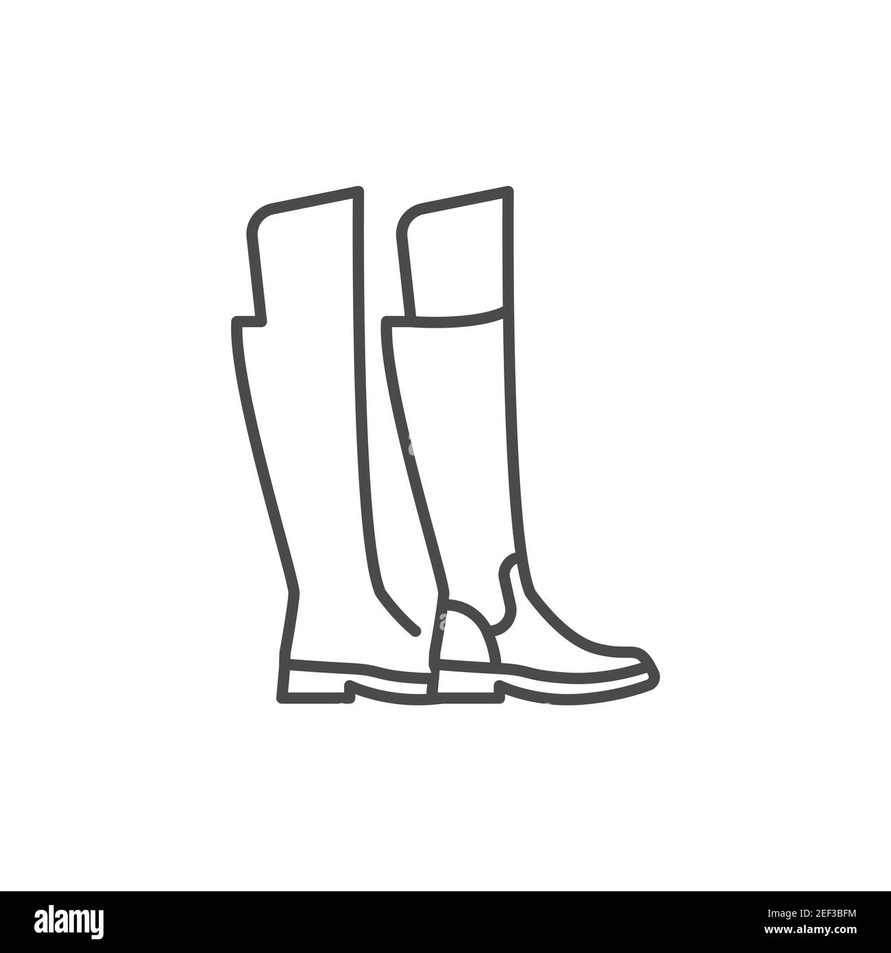 Hessischer Stiefel, Symbol für farbige Linie. Piktogramm für Webseite ...