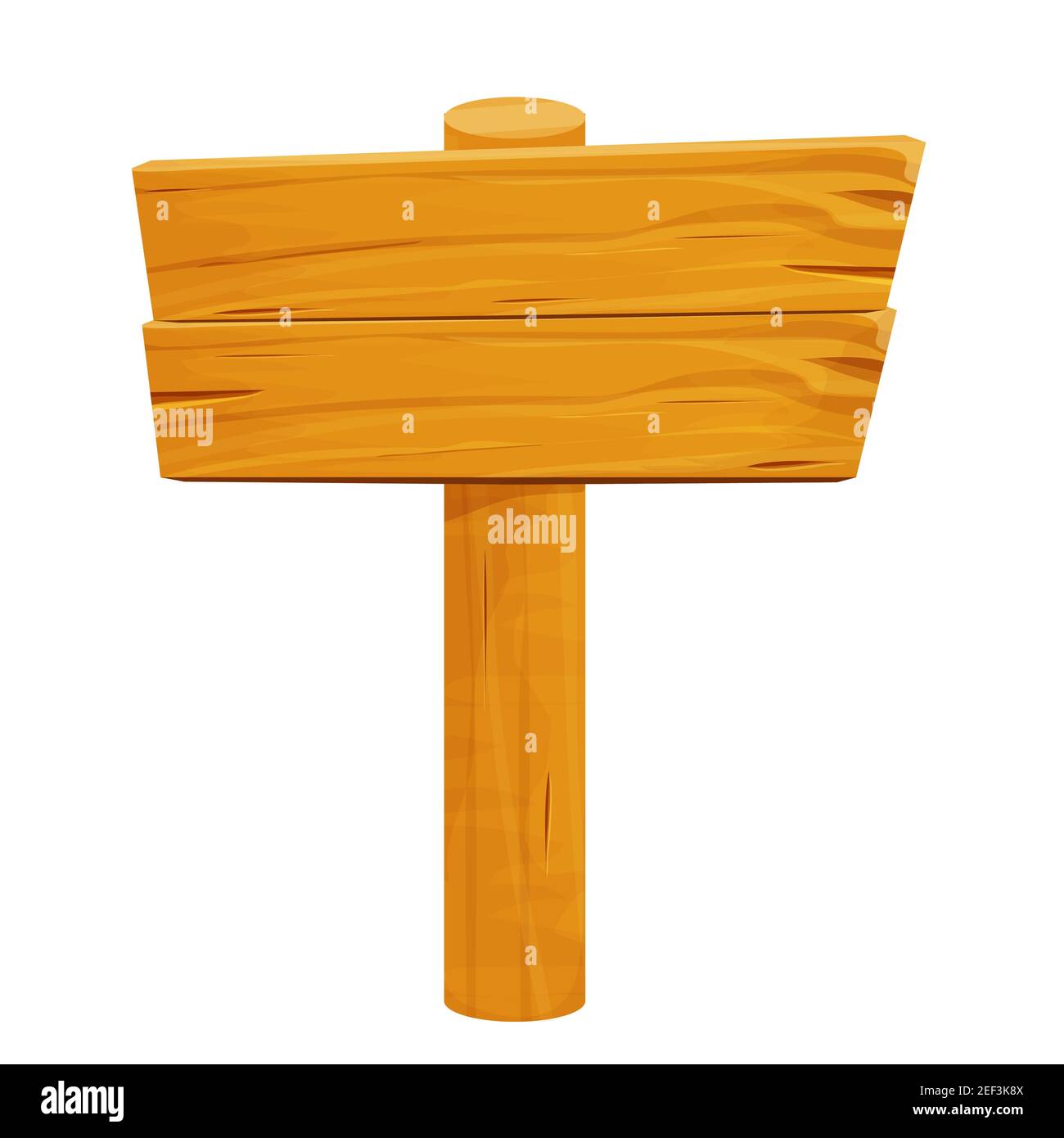 Holz Schild aus Planken leer, detaillierte Zeichnung, texturiert im ...