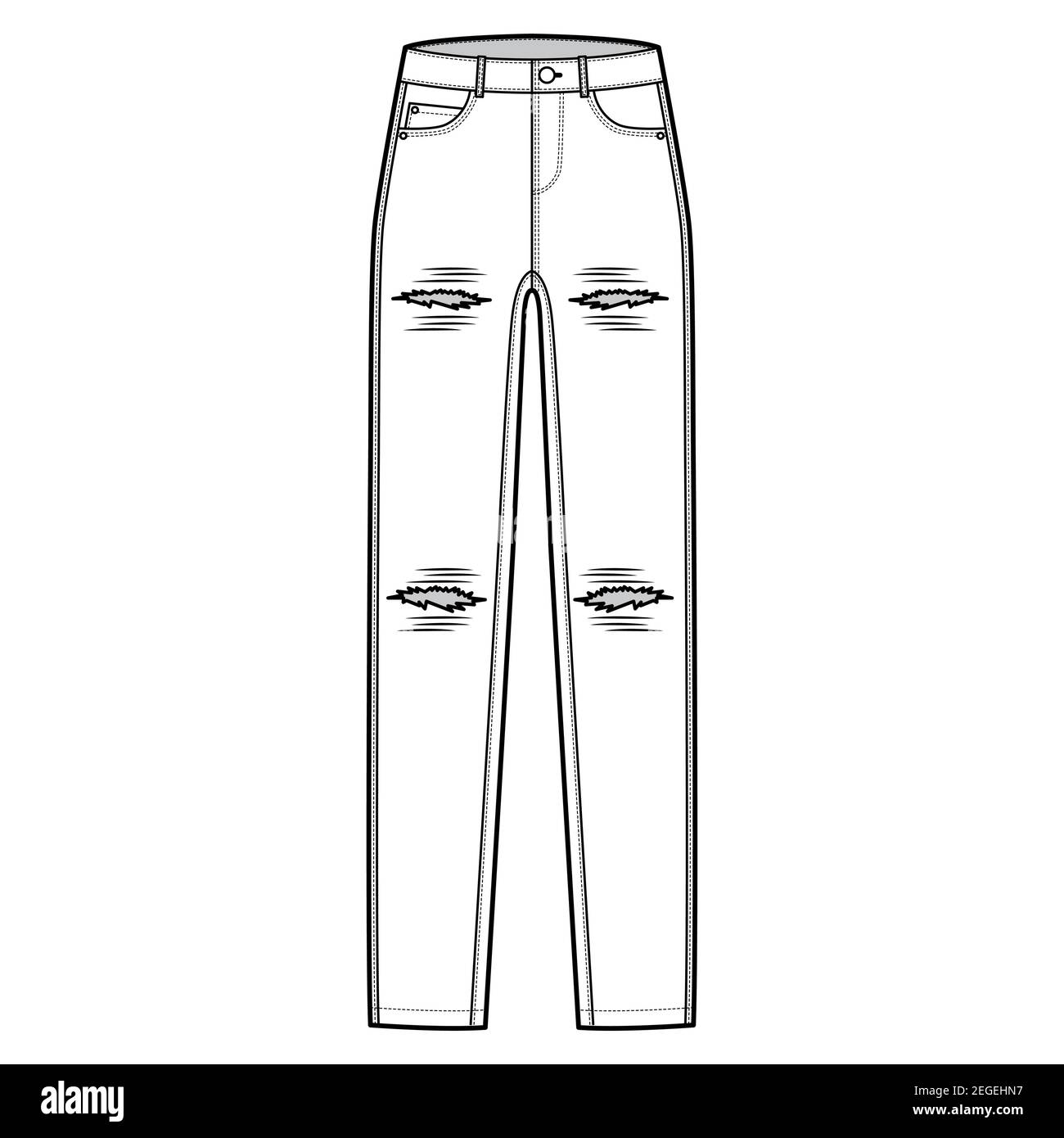 Skinny ripped jeans -Fotos und -Bildmaterial in hoher Auflösung – Alamy
