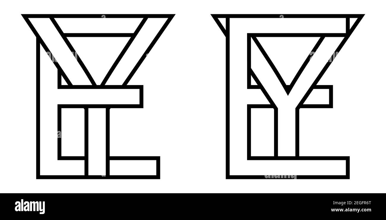 Logo Zeichen ey ye Symbol Zeichen Zeilensprungbuchstaben Y, E Vektor ...