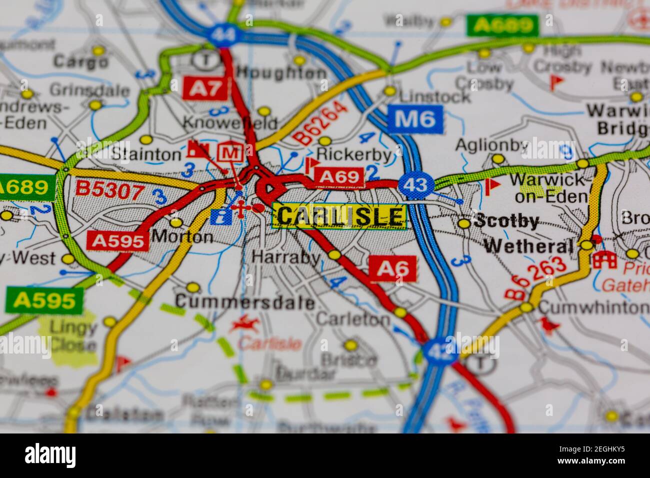 Carlisle Auf Einer Karte Stockfotos und -bilder Kaufen - Alamy