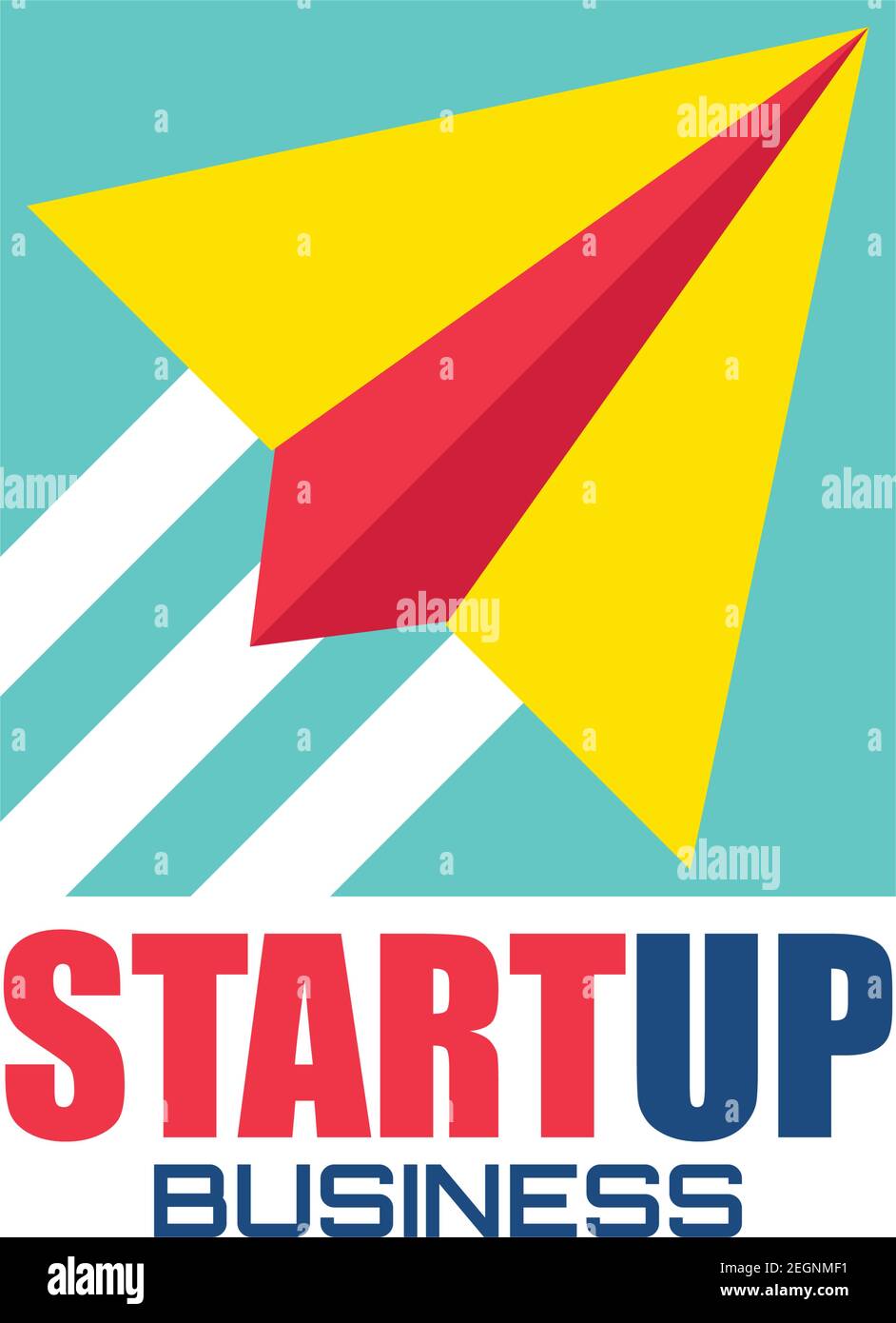 Startup-Banner auf weißem Hintergrund isoliert. vektor-Illustration ...