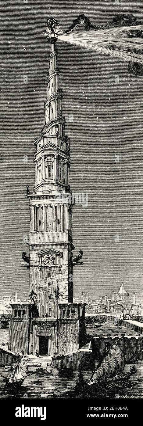 Illustration seven wonders ancient world -Fotos und -Bildmaterial in ...