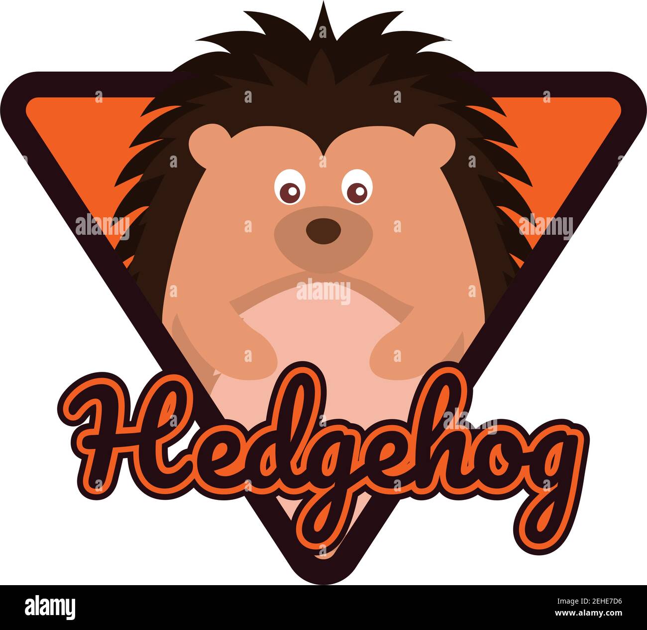 Igel-Logo isoliert auf weißem Hintergrund. vektor-Illustration Stock ...