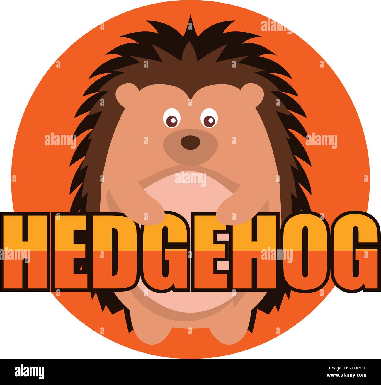 Igel-Logo isoliert auf weißem Hintergrund. vektor-Illustration Stock ...