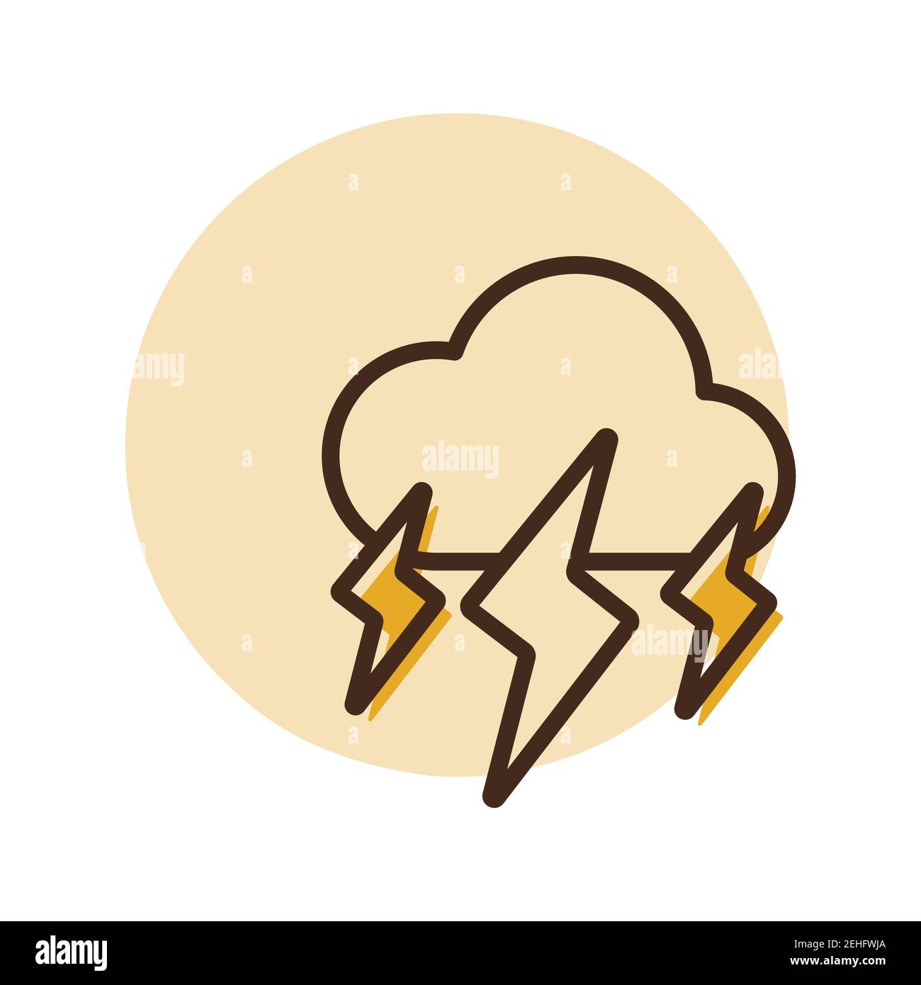 Vektorsymbol „Sturmwolke“. Regensturmsymbol. Meteorologie Zeichen ...