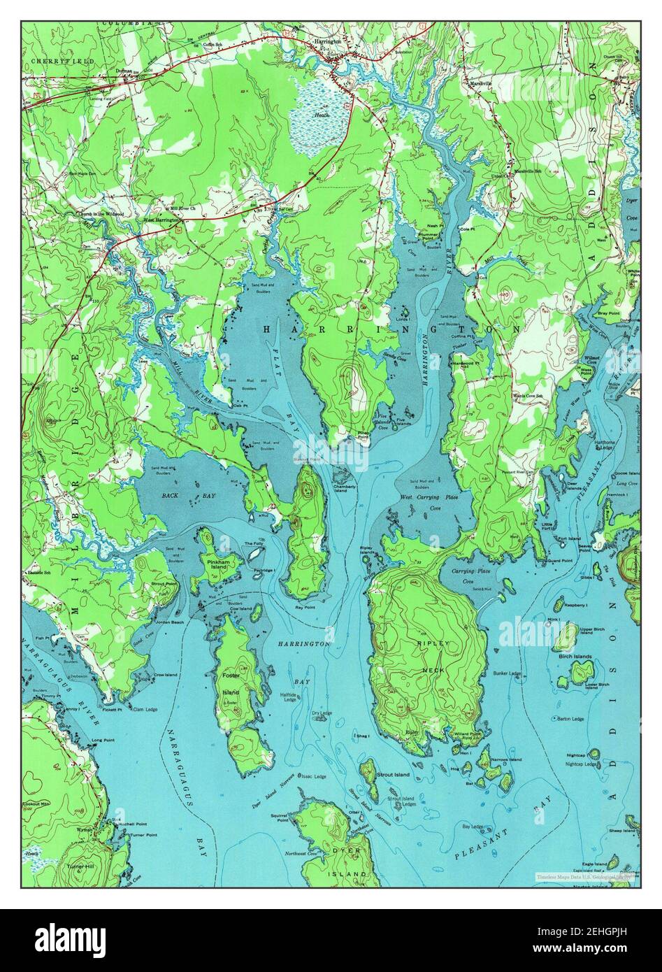 Harrington maine karte -Fotos und -Bildmaterial in hoher Auflösung – Alamy