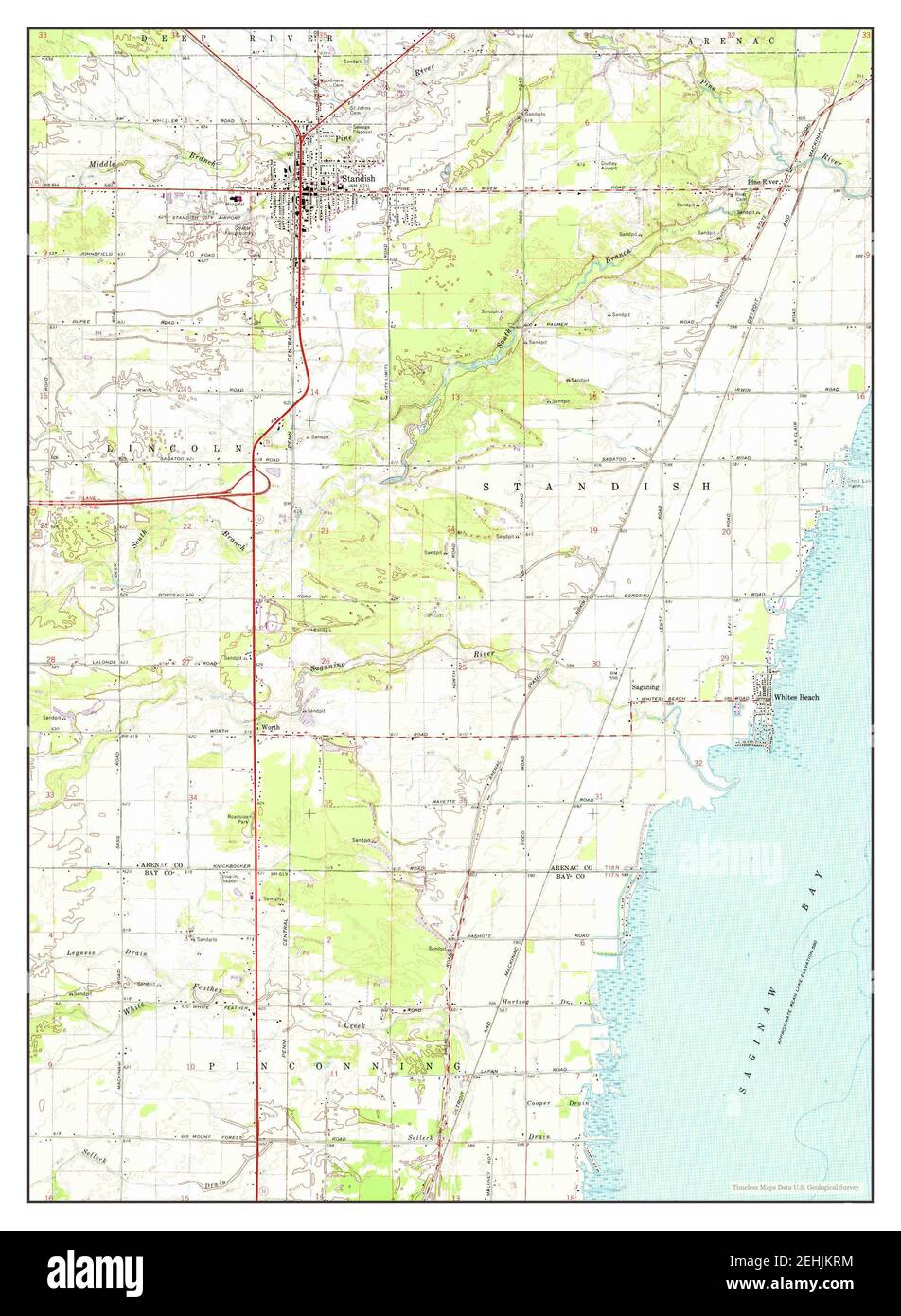 Standish michigan karte Stockfotos und -bilder Kaufen - Alamy