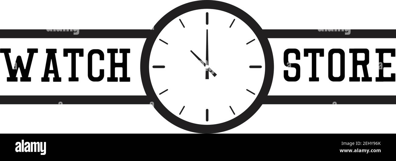 Watch Store Logo auf weißem Hintergrund. vektor-Illustration Stock ...