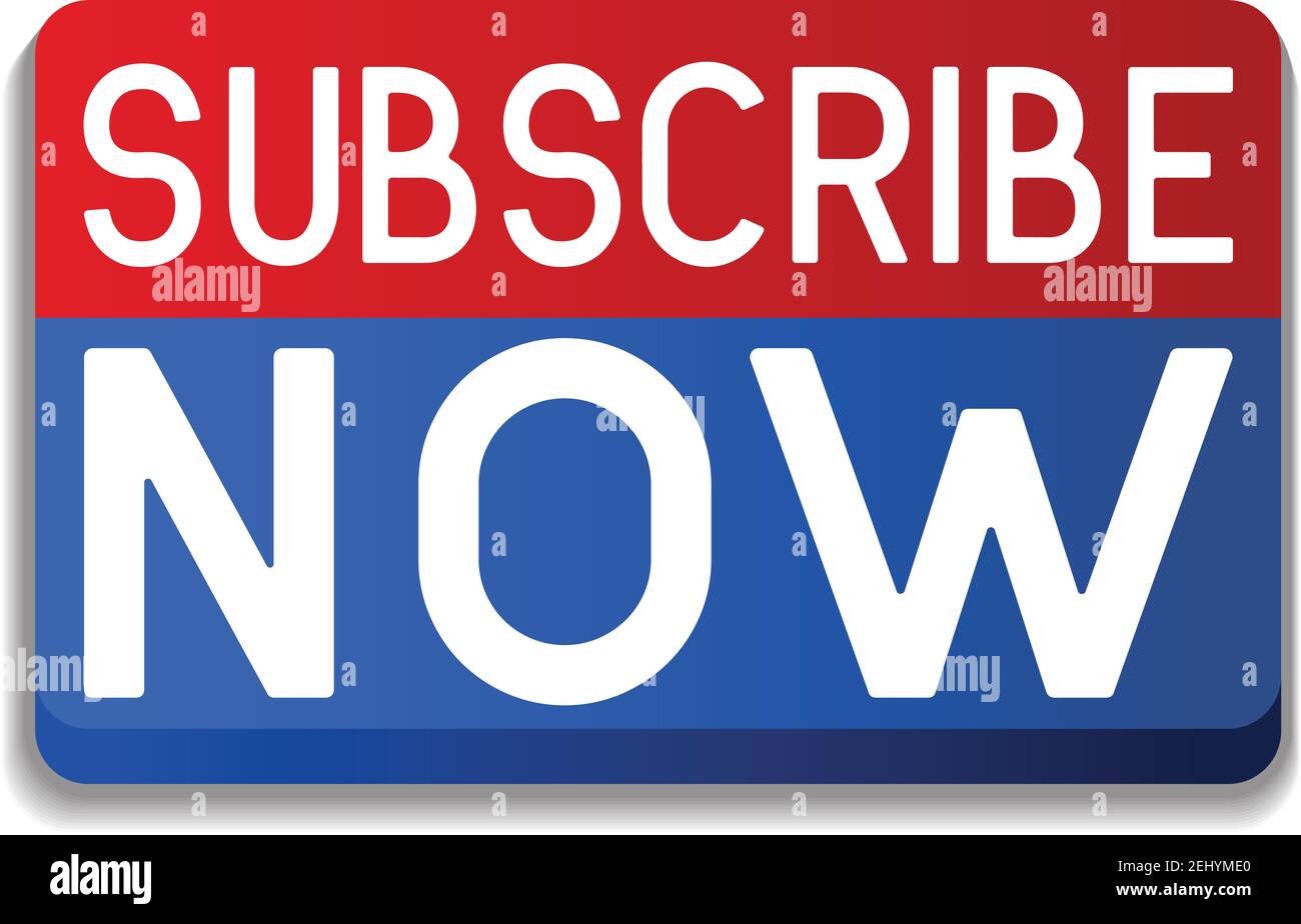 Subscribe-Button-Label auf weißem Hintergrund. vektor-Illustration ...