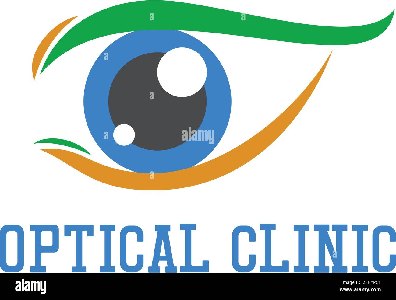 Augenklinik / Augenklinik / Augenheilkunde / Optiker Logo auf weißem ...