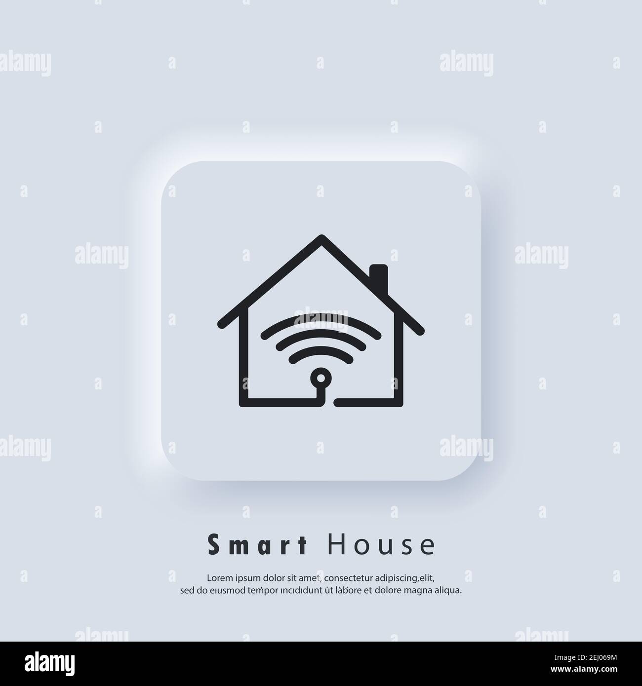 Smart House-Logo. Smart House-Symbol. Heimautomation. Das Konzept eines ...