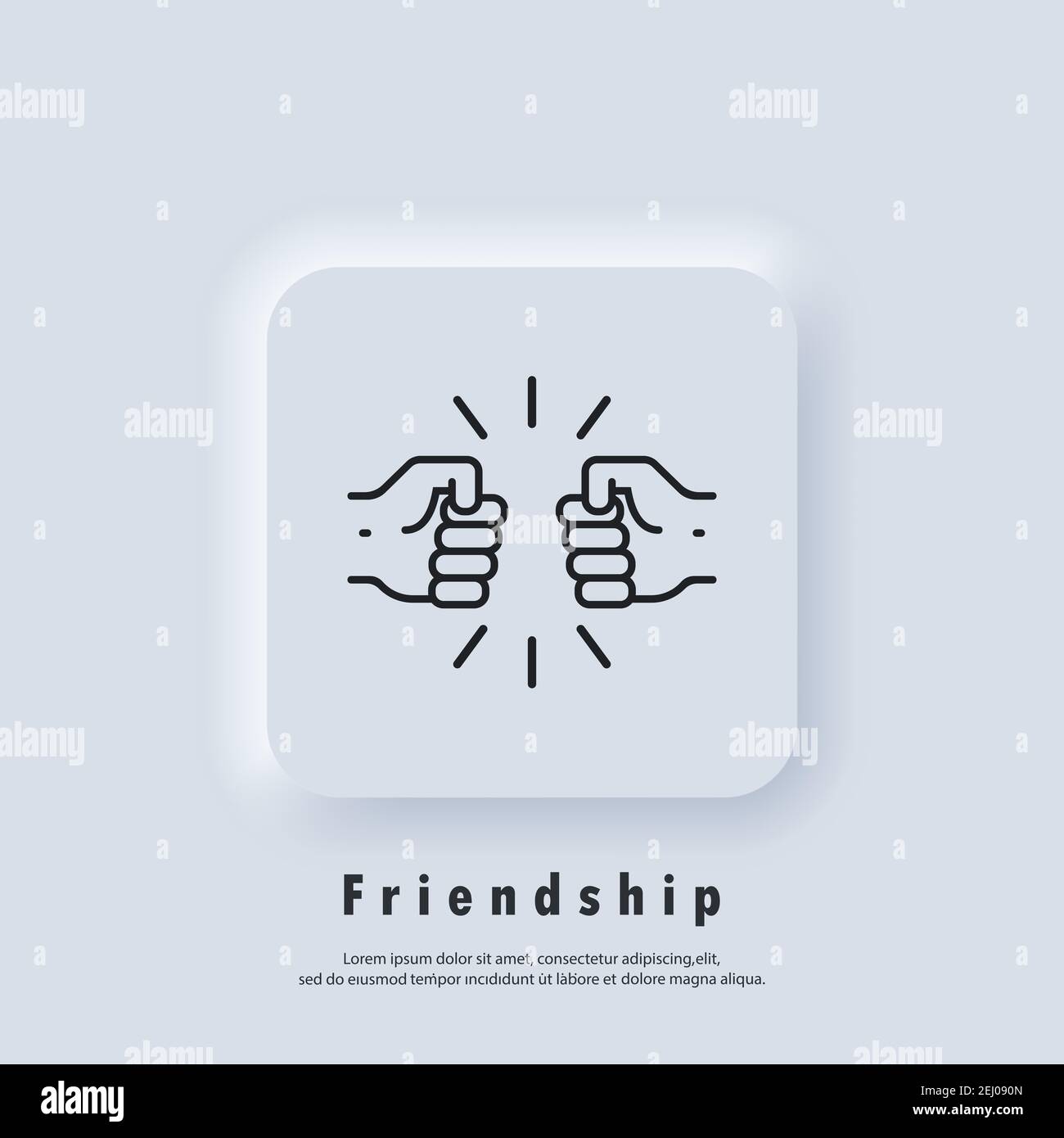 Freundschaftssymbol. Faustsymbol. Handshake von Geschäftspartnern. Ein ...