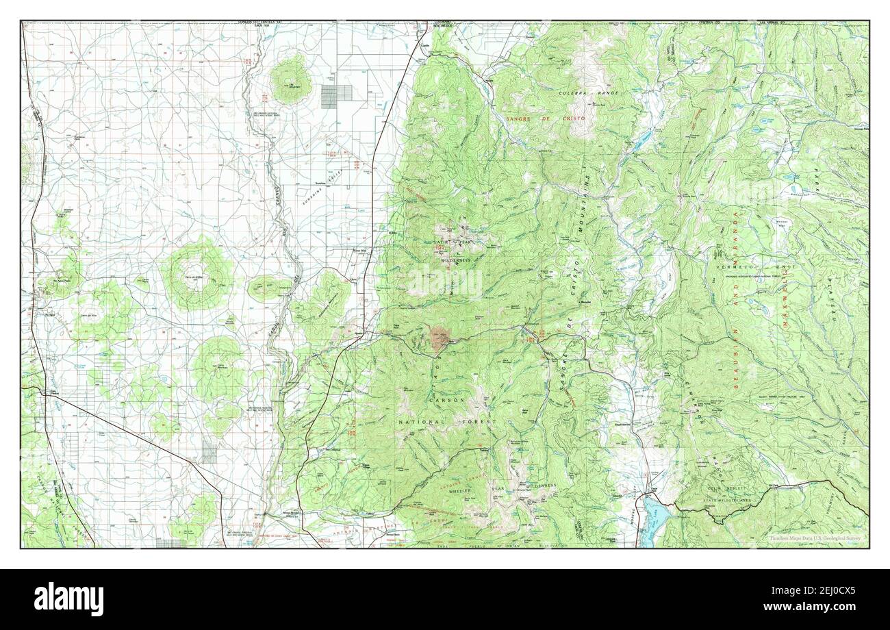 Wheeler Peak Map Stockfotos und -bilder Kaufen - Alamy