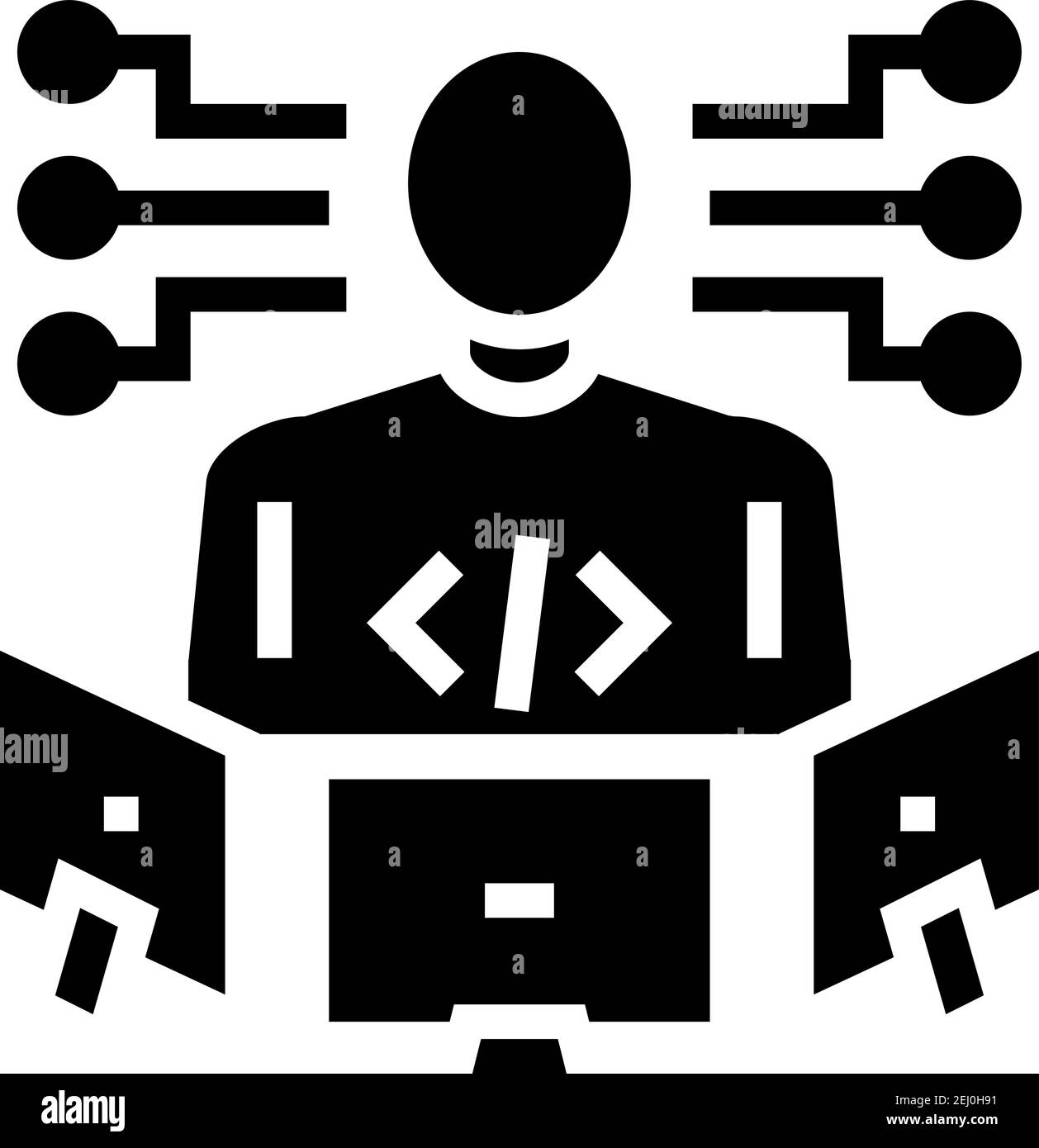 Technische Experten Glyphen Symbol Vektor Illustration Stock ...