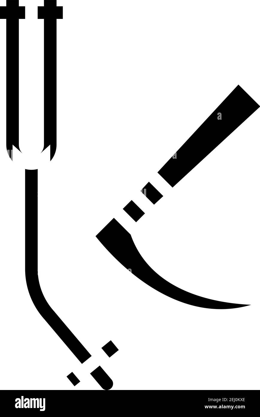 Tracheal Intubation Tools Glyphen Symbol Vektor Illustration Stock ...